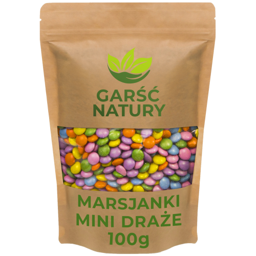 Posypka do lodów ciast Marsjanki MINI draże 100g | GARŚĆ NATURY